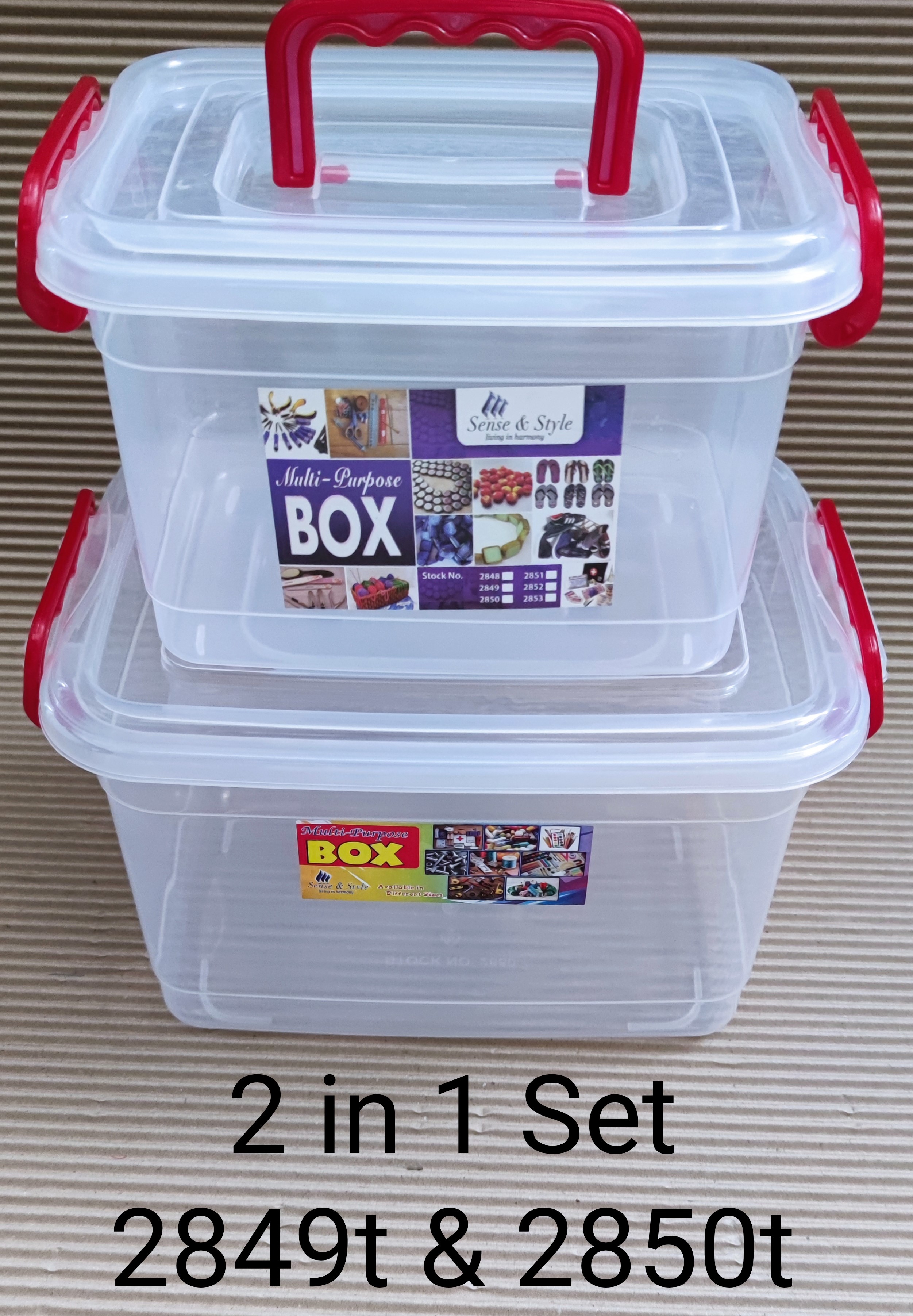 2 in 1 Set Multi purpose Box with Handle/Storage/Organizer/Toolbox ...