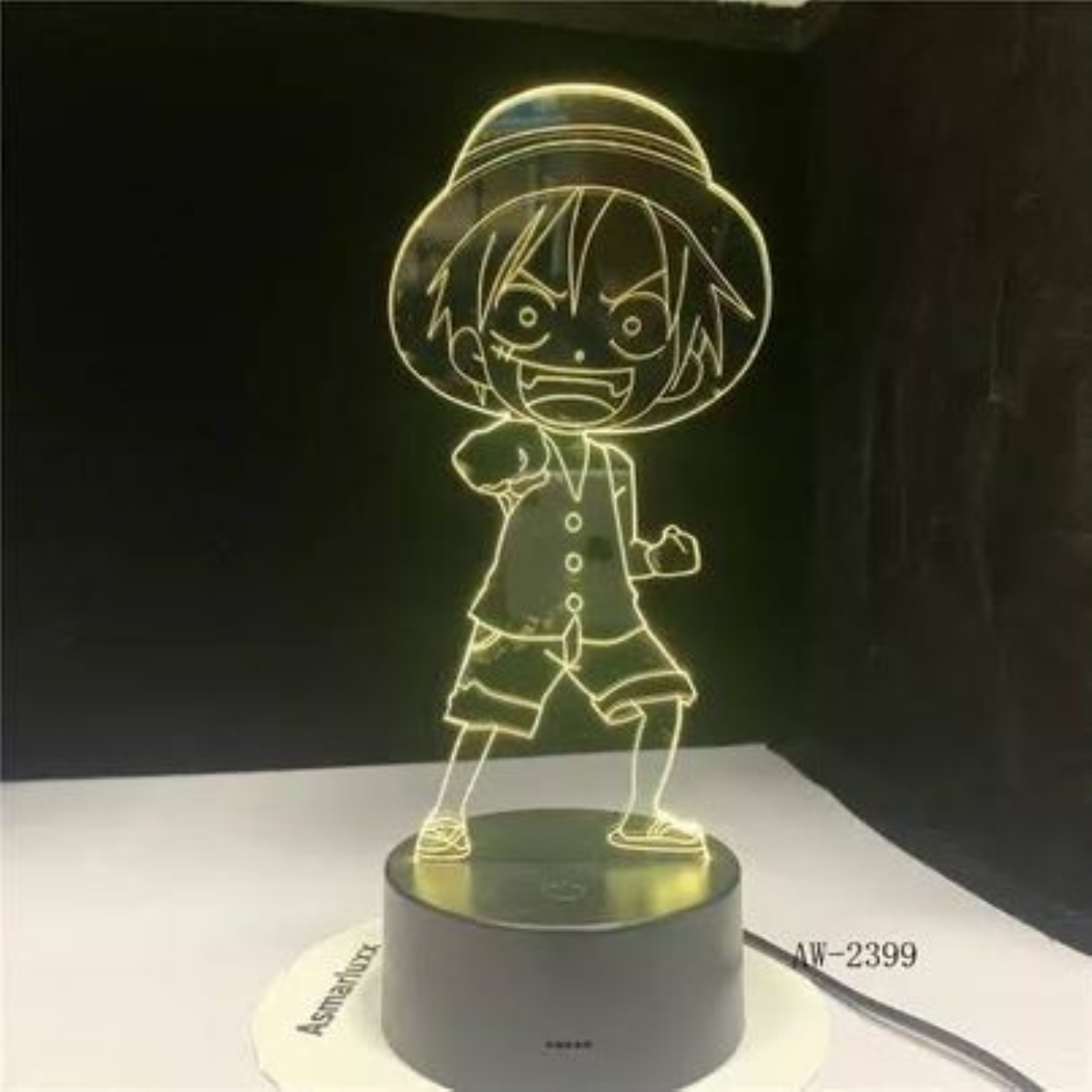 Luffy One Piece Anime onhand 3D Acrylic LED Lamp [single/7 colors/16 ...