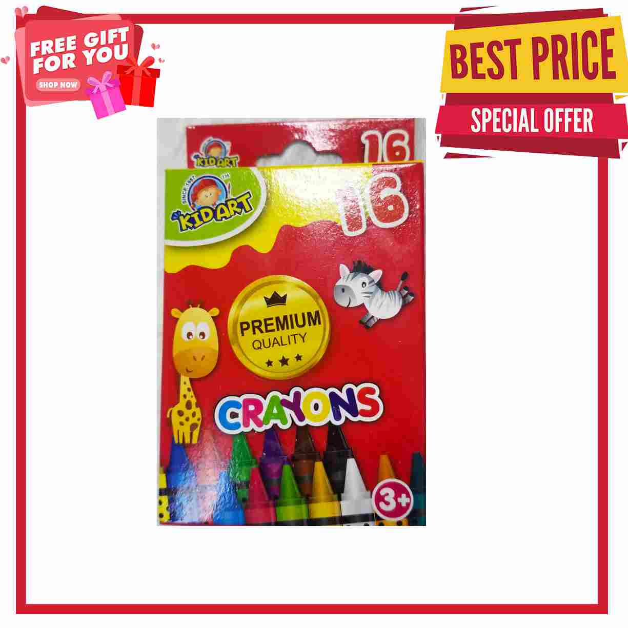 KID ART PREMIUM QUALITY CRAYONS 16 PCS | Lazada PH