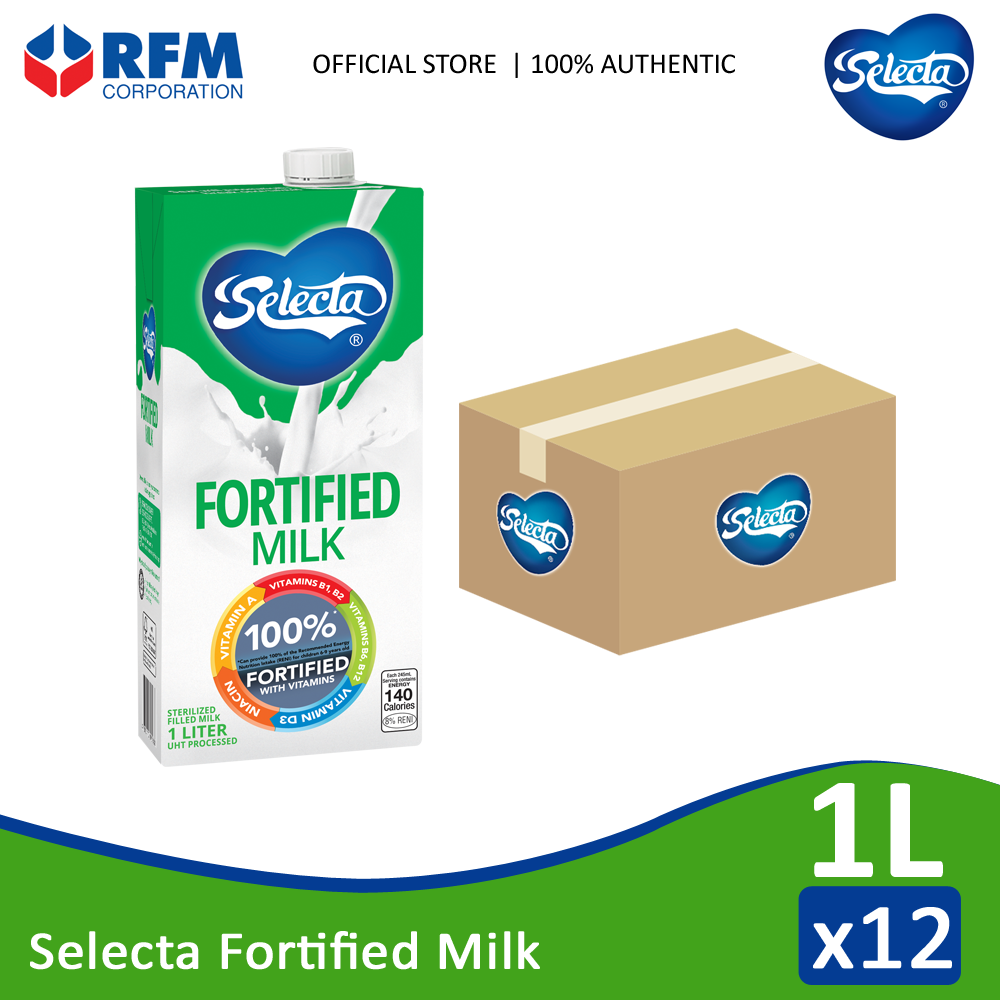 Selecta Fortified Milk 1 Liter - Pack of 12 | Lazada PH