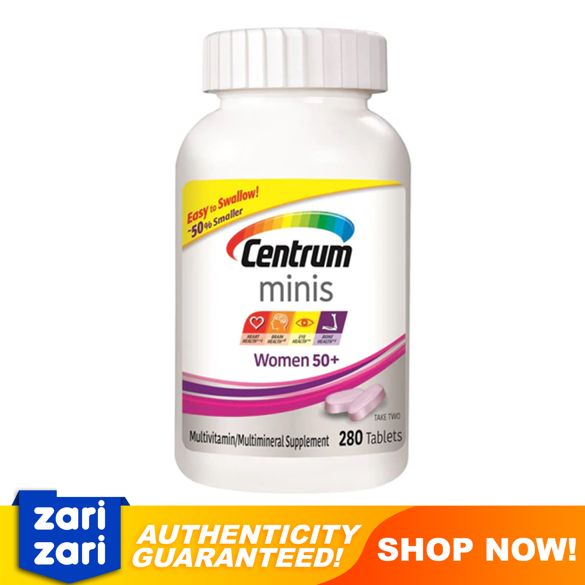 Centrum Minis Women 50+ Multivitamin Multimineral Supplement 280 ...