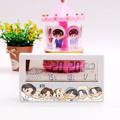 BTS alarm clock and weather, JK, V, Suga, RM, Jimin, Jin, J-Hope ...