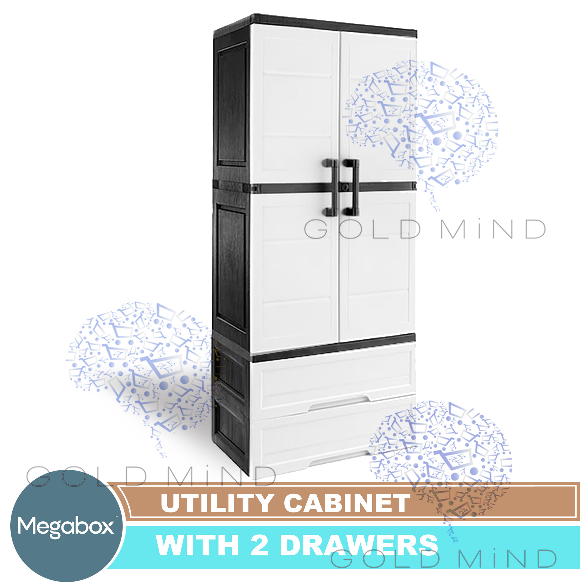 Megabox Wardrobe Cabinet with 2 Drawers - Gold Mind Everyday Low Price ...