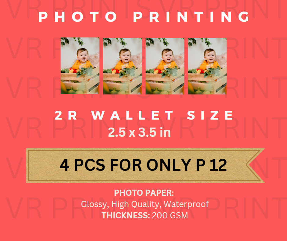 VR Photo Printing Glossy 2R 3R 4R 5R 8R, Photo Print | Lazada PH