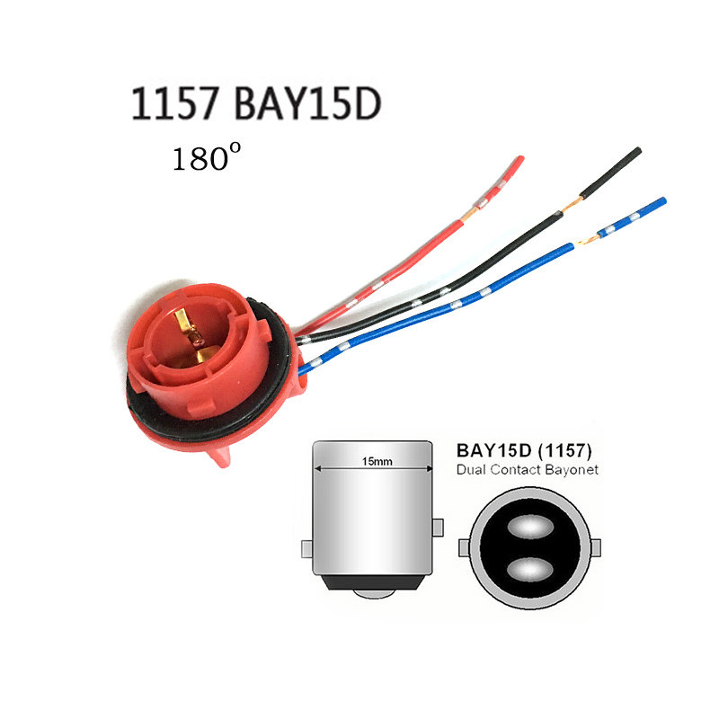 1156 BA15S BAU15S 1157 BAY15D BA9S T10 T20 Car motorcycle Lamp Holder ...