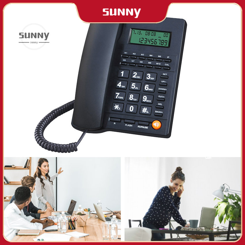 with Speaker LCD Corded Caller ID Telephone Home Office Wired Landline ...