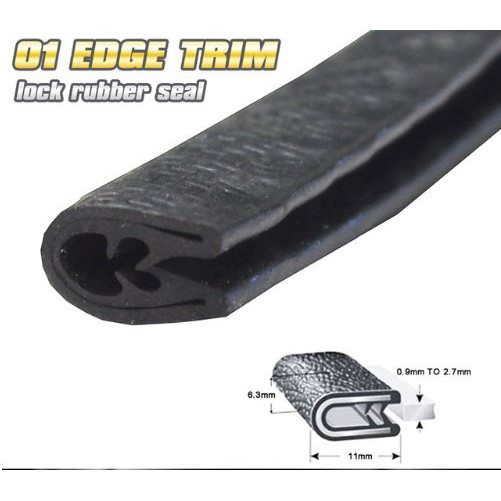 1Meter Rubber Edge Trim Seal Protector Guard Strip Lock Door OP | Lazada PH