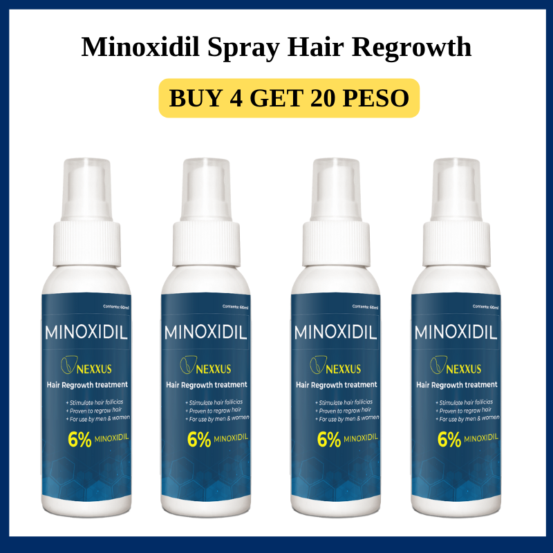 NEXXUS Minoxidil Spray Hair Regrowth Treatment 6% Minoxidil Strands ...