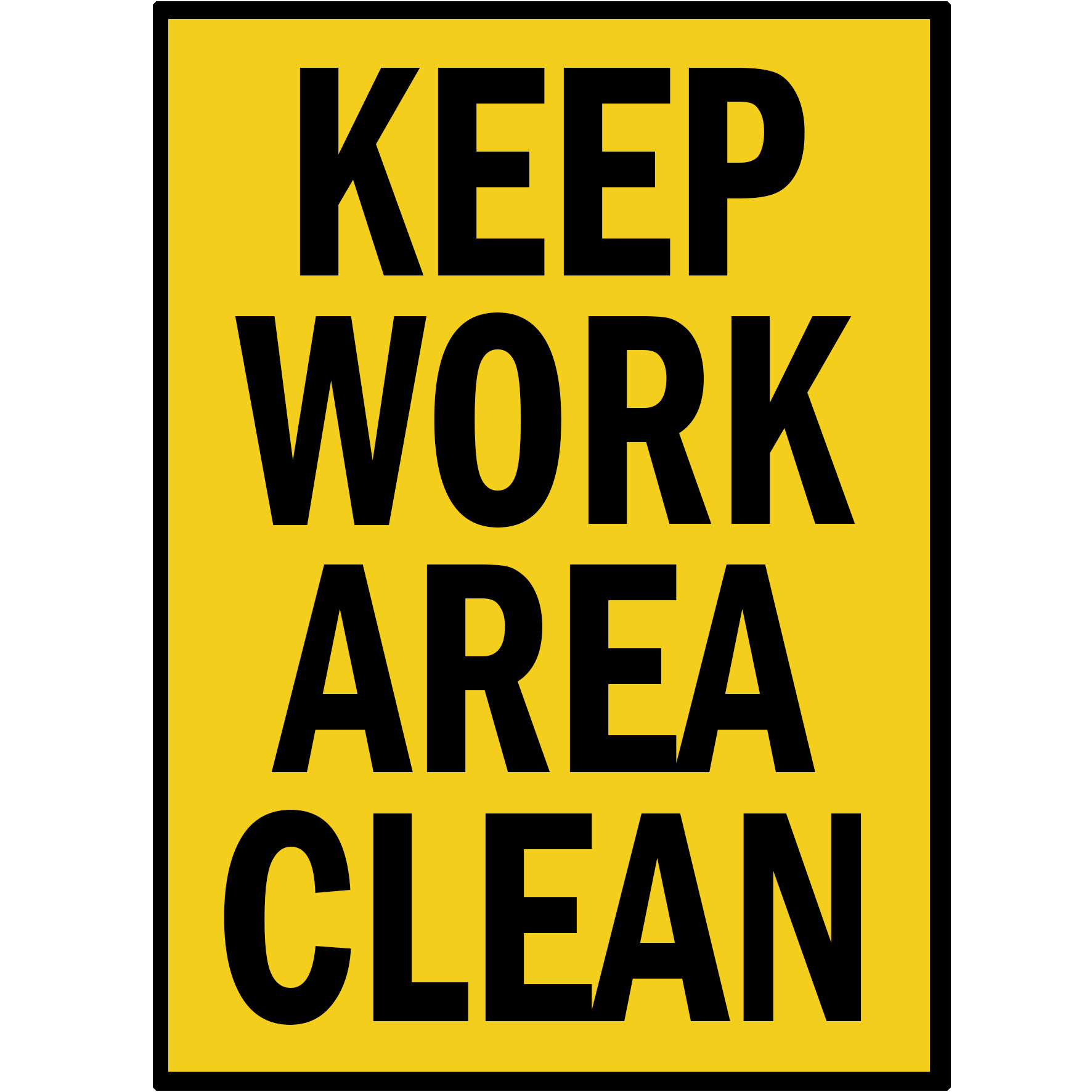 Keep Work Area Clean - Laminated Signage Waterproof - A4 Size | Lazada PH