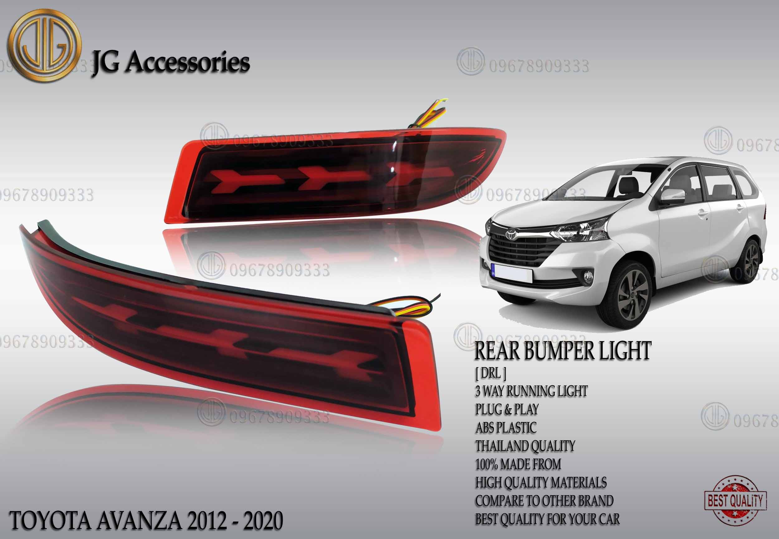TOYOTA AVANZA 2012 2013 2014 2015 2016 2017 2018 2019 2020 REAR BUMPER ...