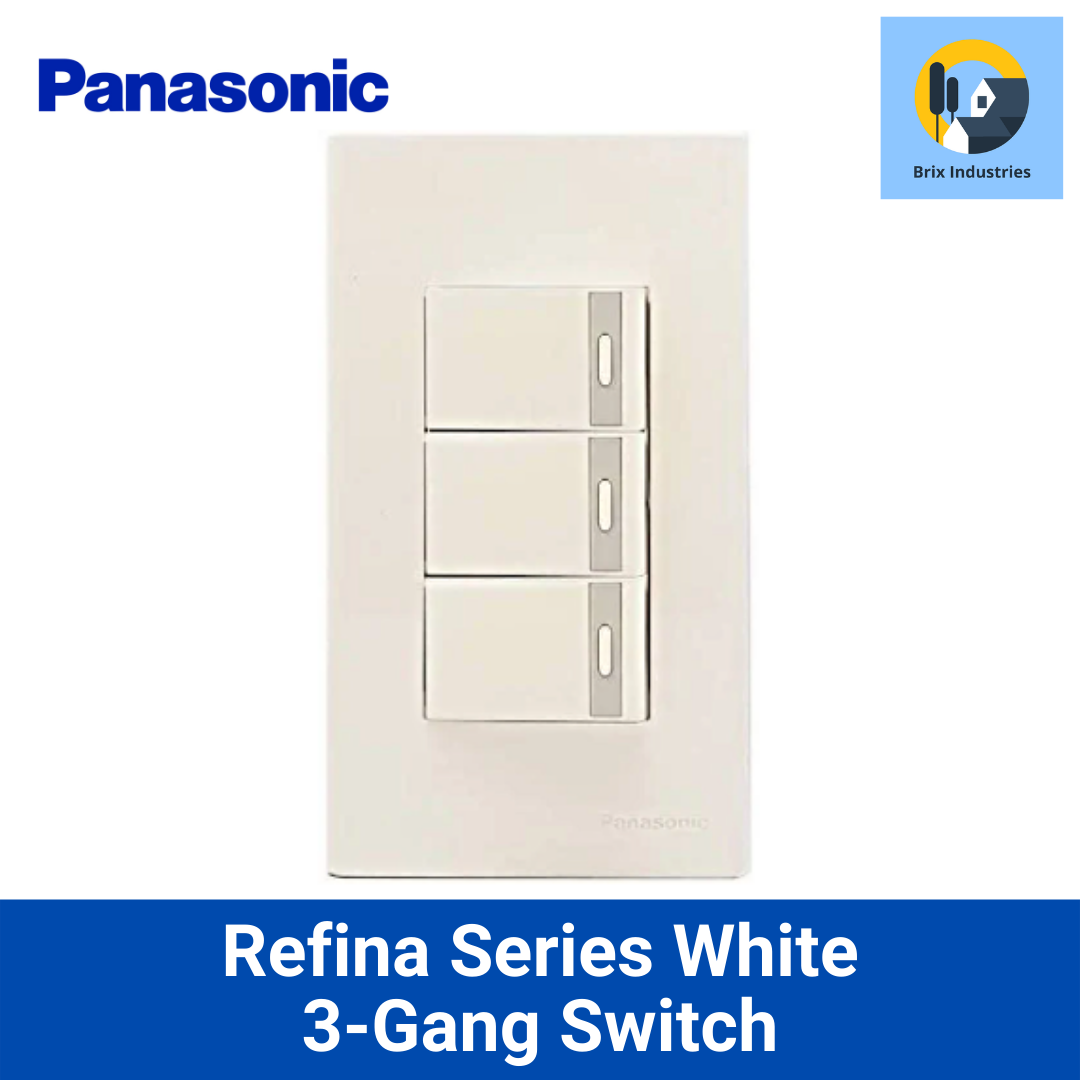 Panasonic White Refina Series 1 Way Switch Set 1 2 or 3 Gang or Blank ...