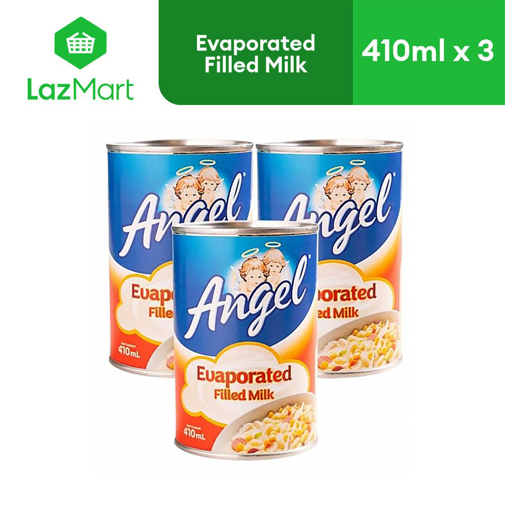 Angel Evaporated Filled Milk 410ml - Pack of 3 | Lazada PH