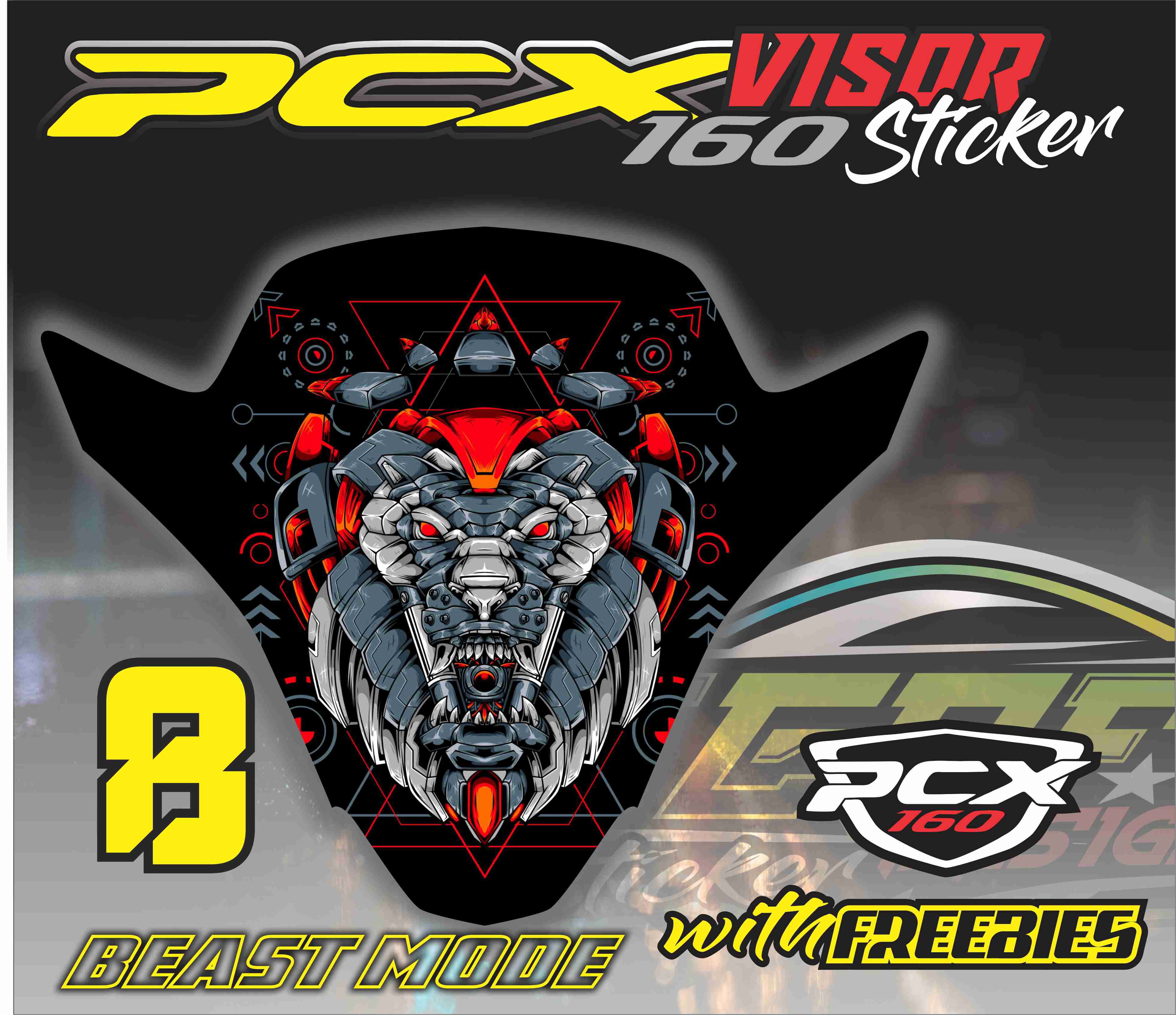 pcx 160 visor sticker | Lazada PH