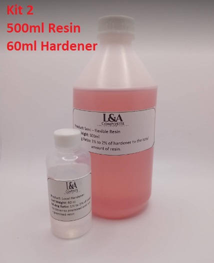 Fiberglass Premix Resin (B) Kit 2 - 500ml Resin with 60ml Hardener | Lazada PH