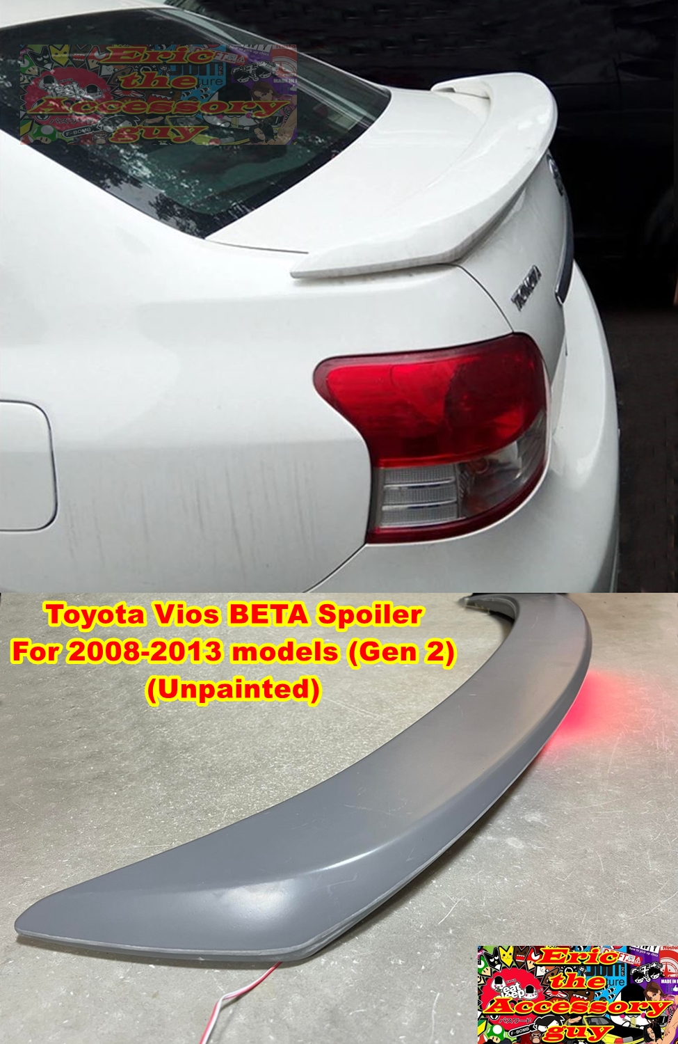 Toyota Vios BETA Spoiler for 2008-2012 (Gen 2) | Lazada PH