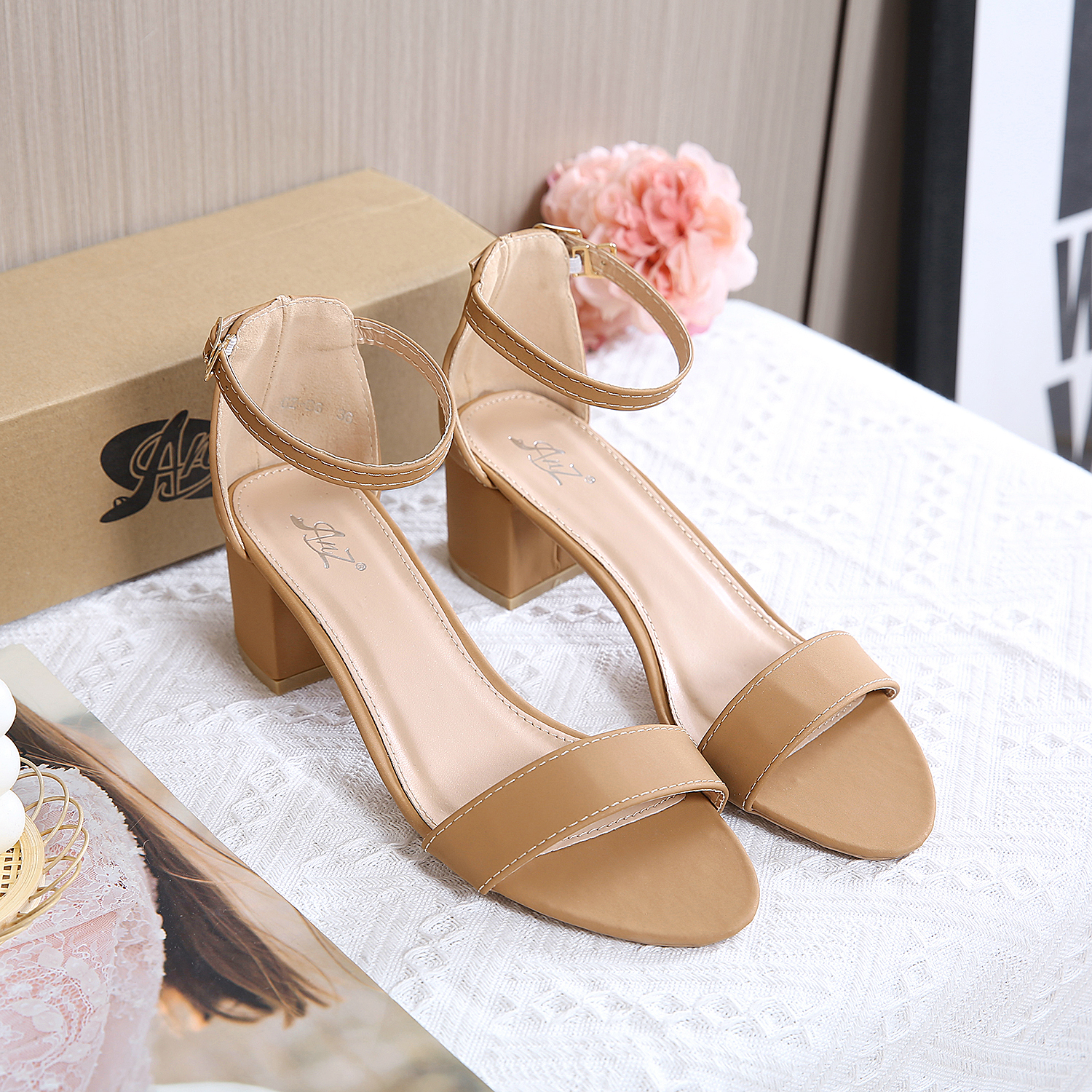 New Korean Suede 2inch High Heel Sandals for Women | Lazada PH