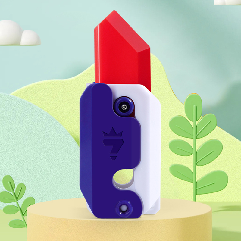 New 3D Gravity Gyro Rotary Telescopic Radish Knife Toy Novel ...