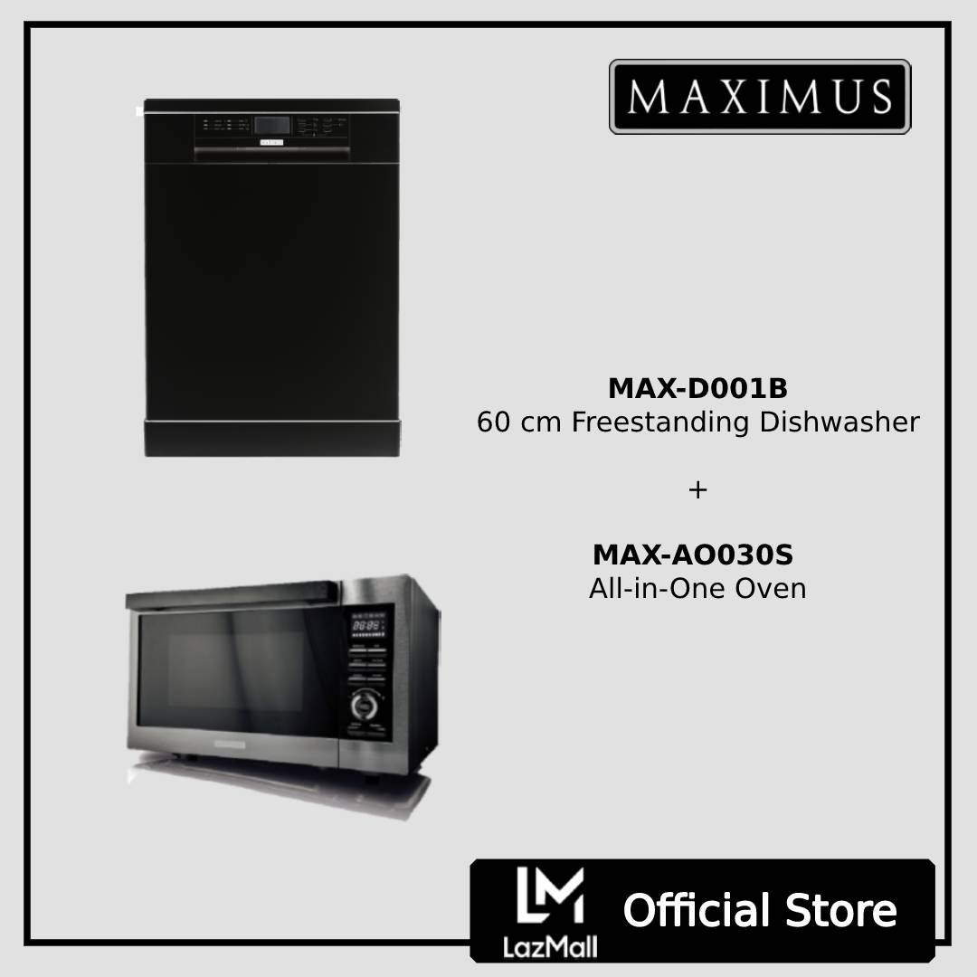 Maximus Freestanding Dishwasher MAX-D001B (Black) [Freebies - 1 bottle ...