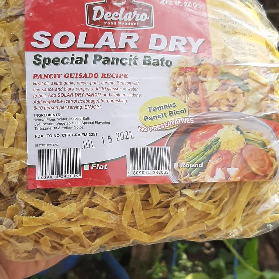 Special Pancit Bato Solar dry Original Pancit Bato Declaro brand 500g ...