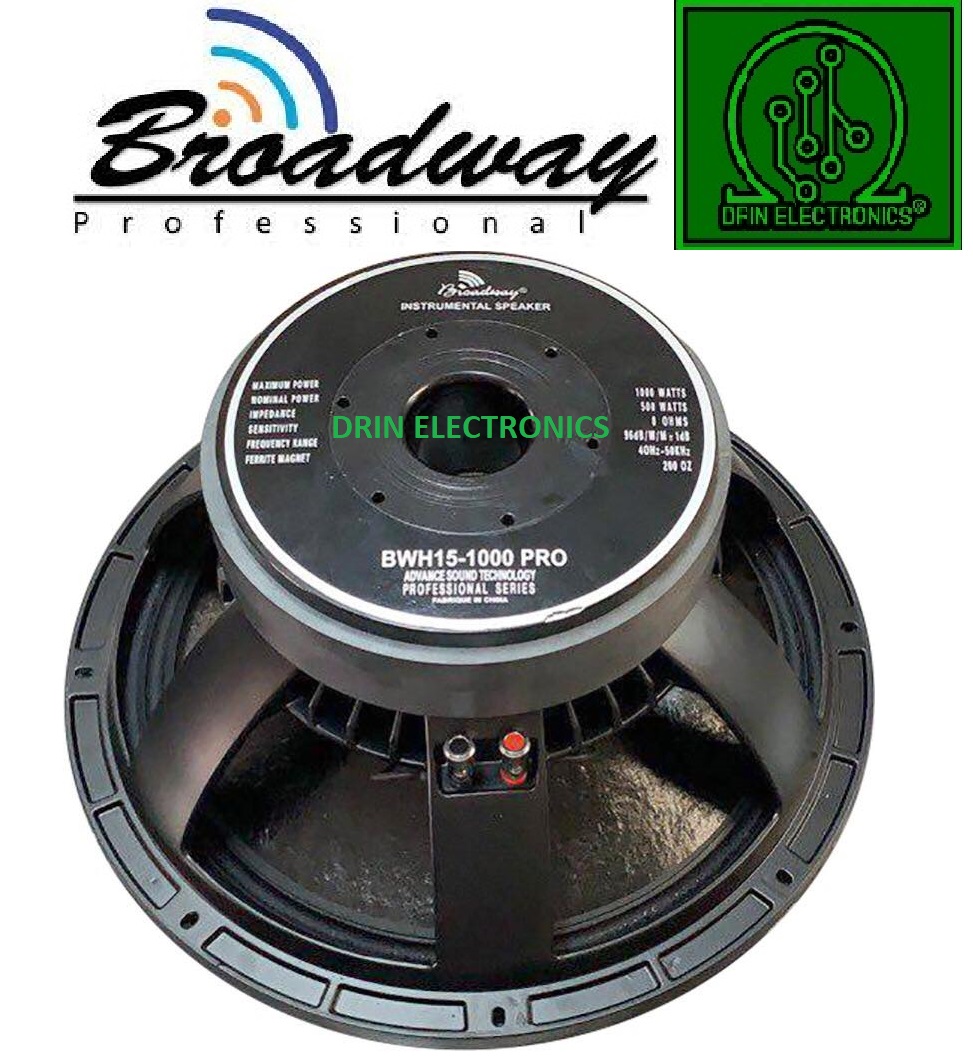 BROADWAY PROFESSIONAL SPEAKER BWH-151K PRO 15" INCHES DOUBLE MAGNET ...