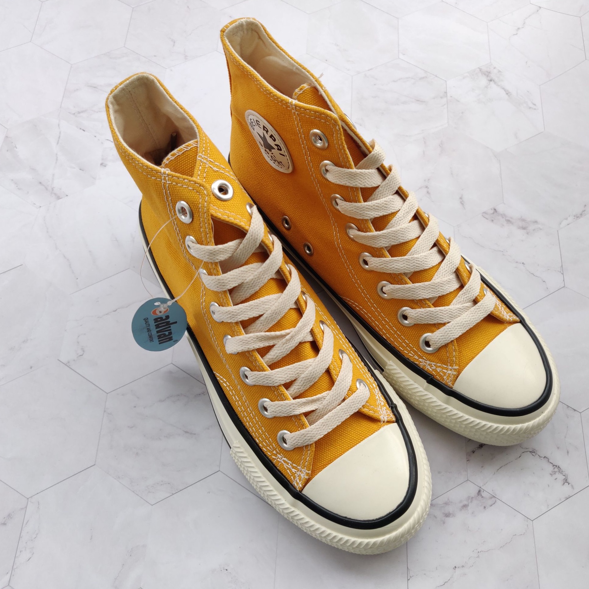 Advan Mustard Yellow High Cut Lace Up Colorful Hi Top Sneakers | Lazada PH