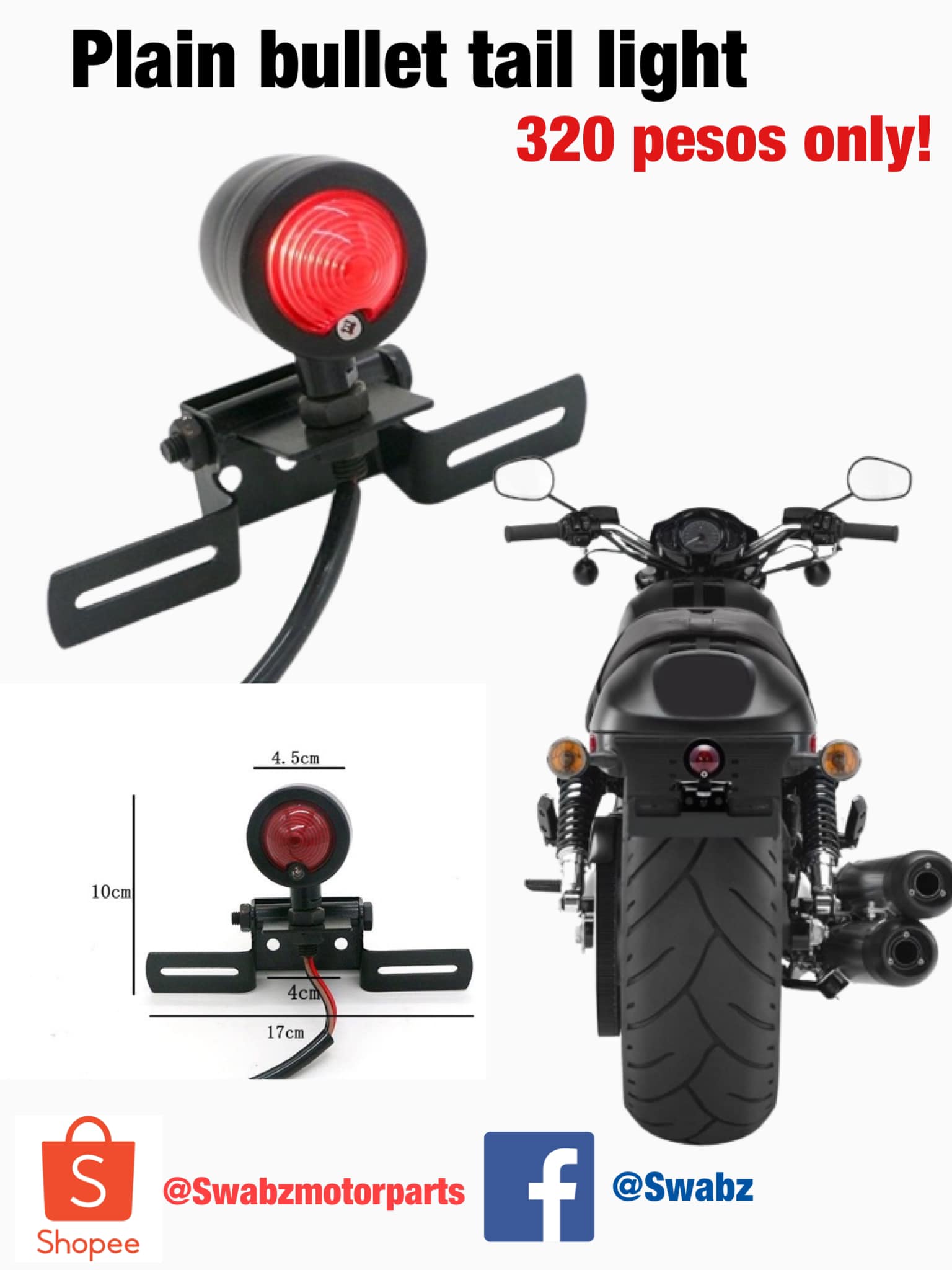 Plain Bullet tail light for motorcycle | Lazada PH