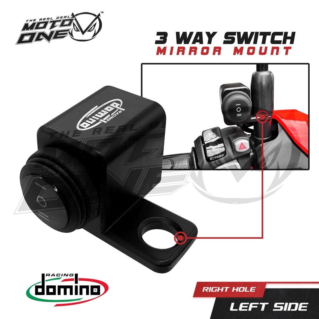 MOTO ONE 3WAY 3 WAY TRI SWITCH CLAMP TYPE UNIBERSAL （MINI DRIVING LIGHT ...