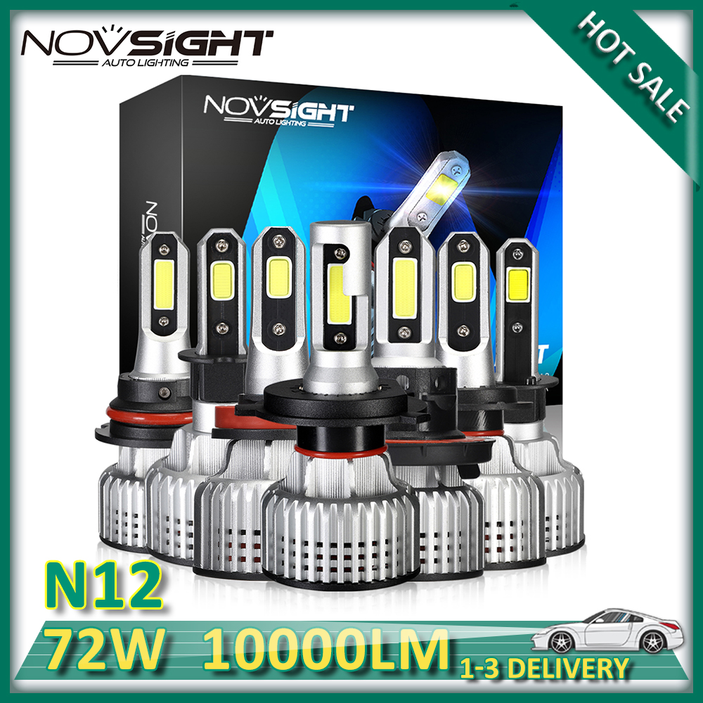【NIGHTEYE】Novsight A500-N12 H4 9003 HB2 H7 H1 H11 HB3/9005 HB4/9006 10000LM LED Headlight Kit Hi ...