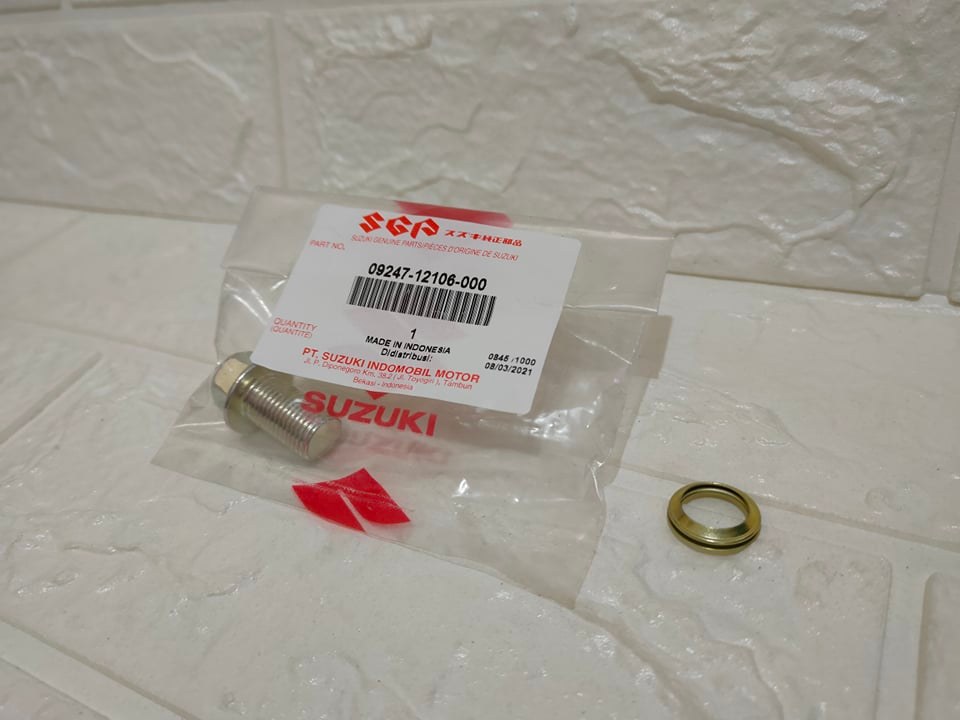 DRAIN PLUG BOLT WITH WASHER ORIGINAL FOR SUZUKI RAIDER 150 CARB type ...