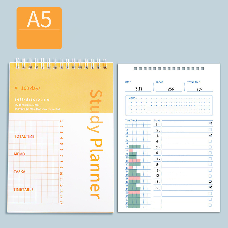 Portable Student Planner Goal Office School Timetable Schedule Spiral ...