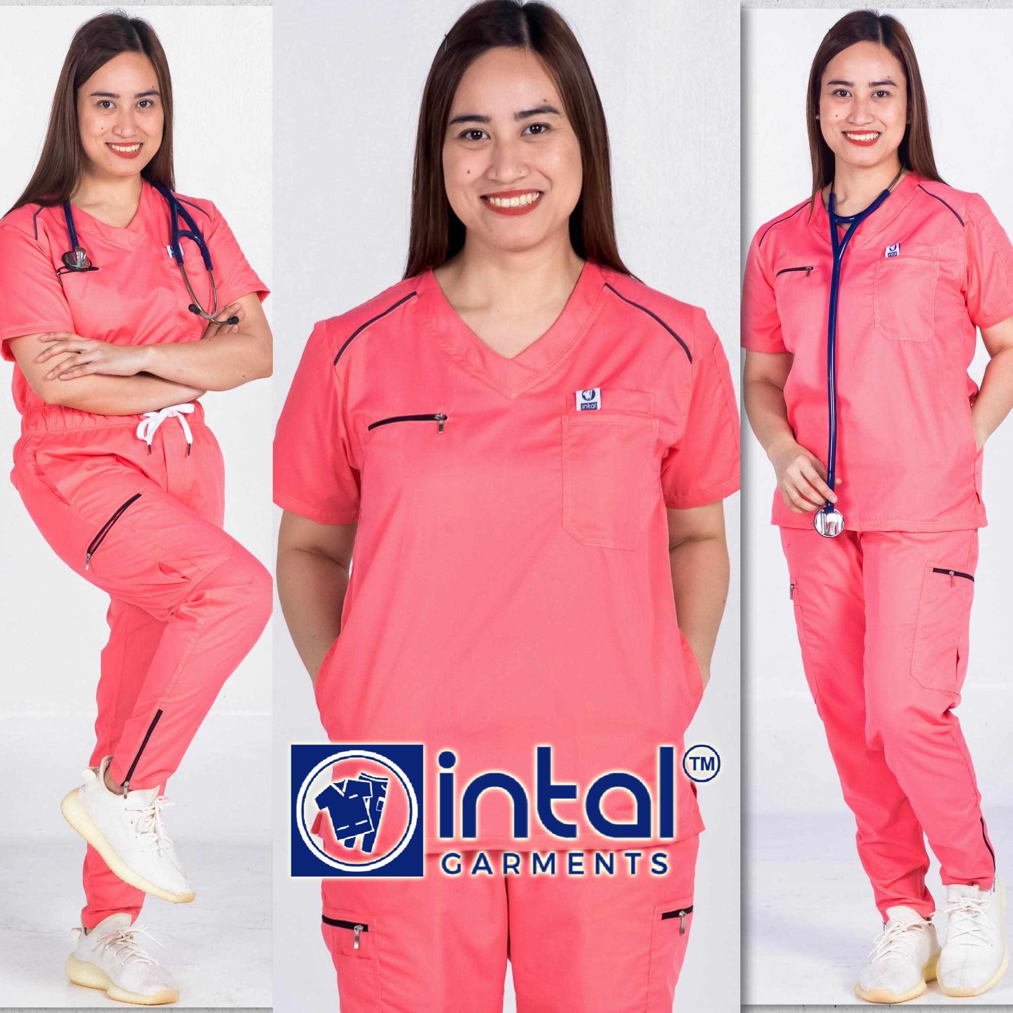 INTAL SCRUBSUIT 045 Elite MAPAGKALINGA Heart Neck Combi Cargo Tapered ...