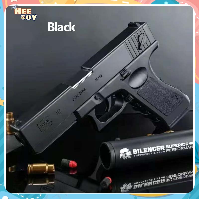 4 Design Free Bullets Toy Gun & Glock Pistol Children Soft Bullet Gun ...