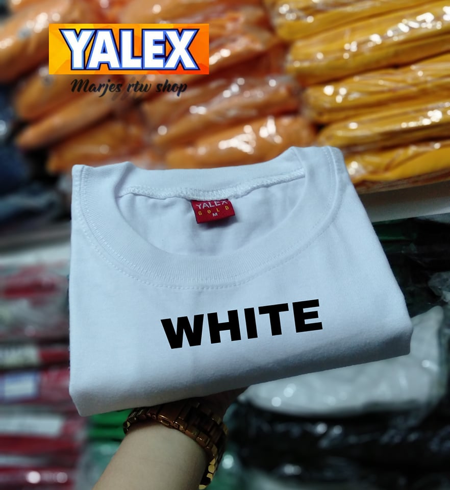 YALEX Plain T Shirt Red Label BlackWhite | Lazada PH