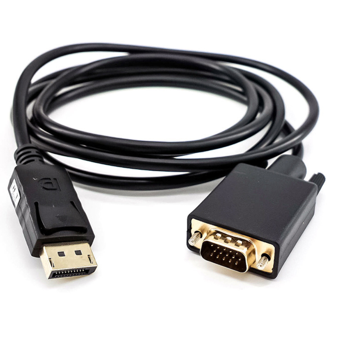 1.8m DP To VGA Cable Adapter Converter Display Port 1.8 Meters 1080P ...