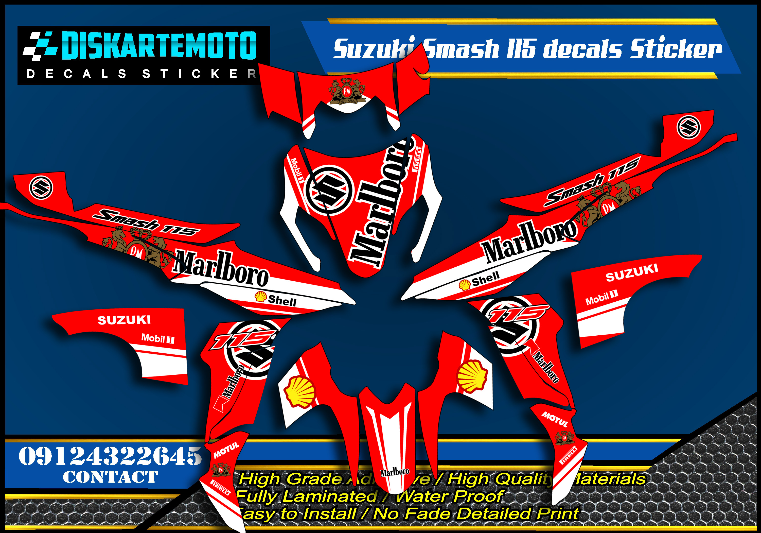 Suzuki Smash 115 decals Sticker | Lazada PH