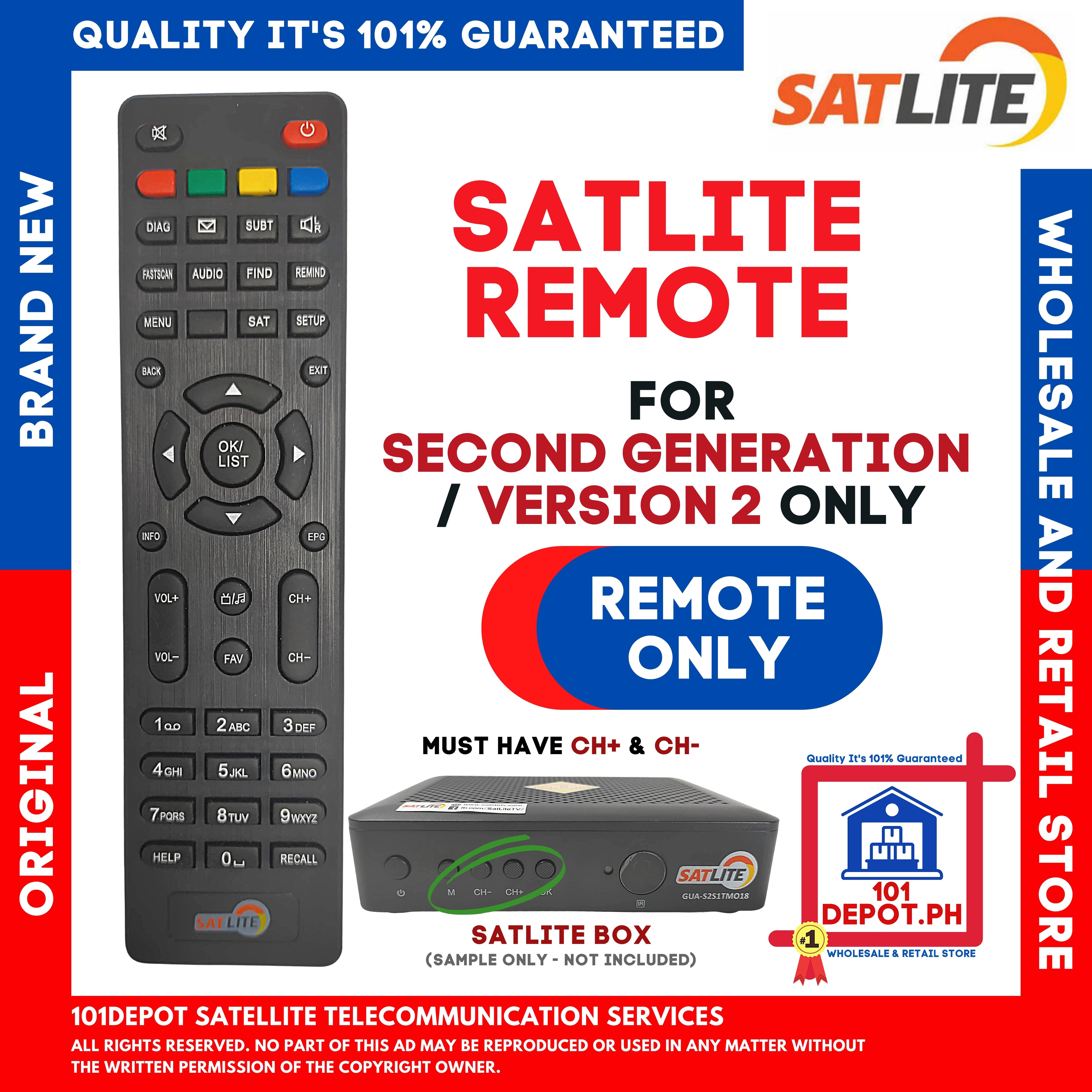 Satlite Remote FIRST GENERATION (VERSION 1) / SECOND GENERATION ...