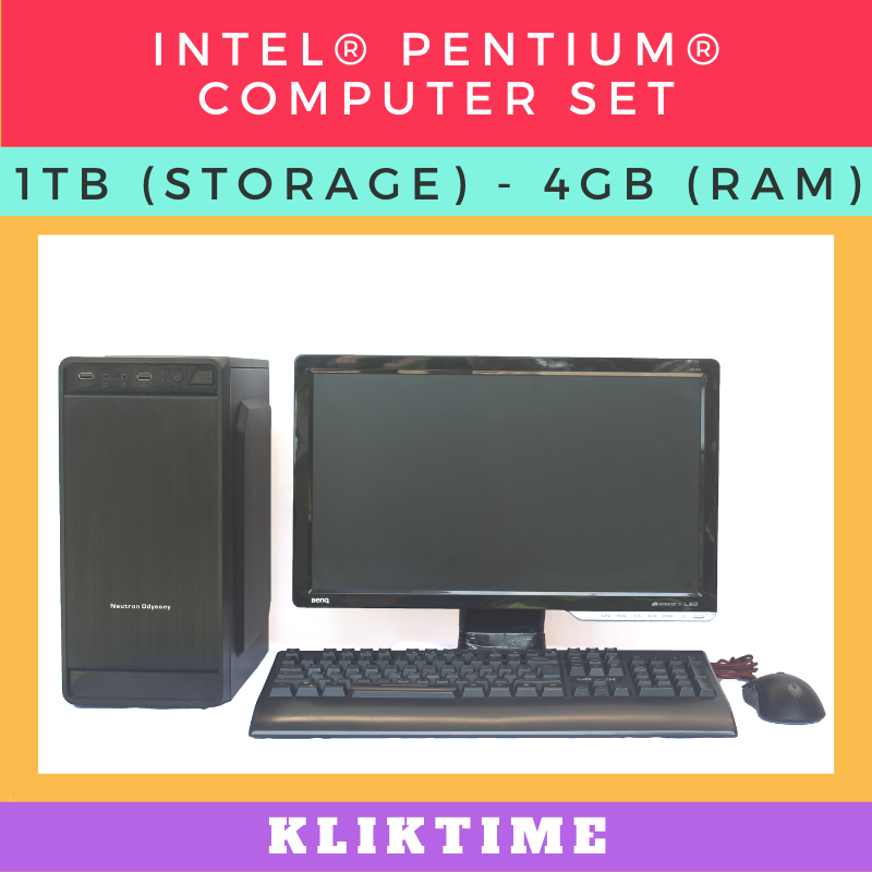 Intel® Pentium® Desktop with 19.5" Monitor, 4GB RAM, and 500GB Storage ...