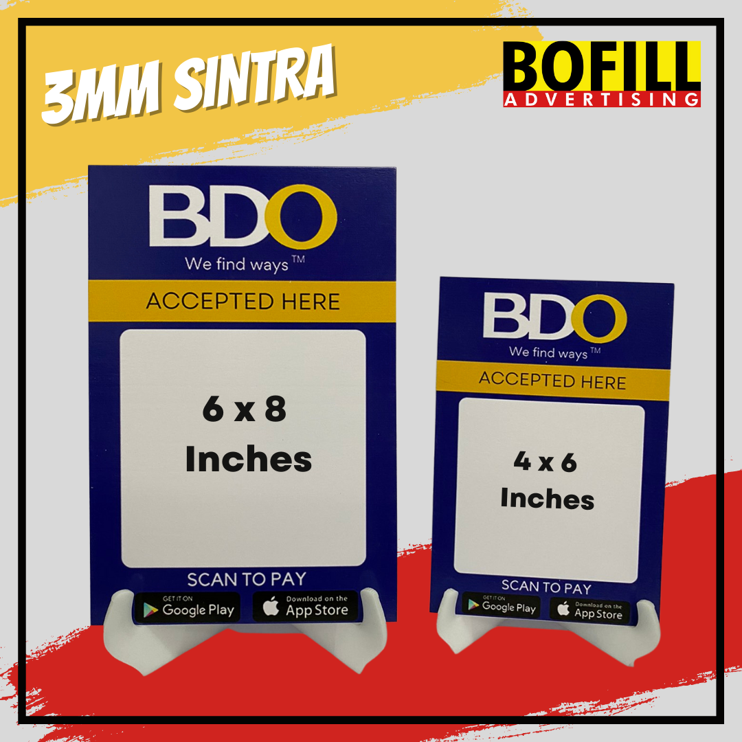 SCAN TO PAY QR Code on Sintra Board with Standee | Lazada PH