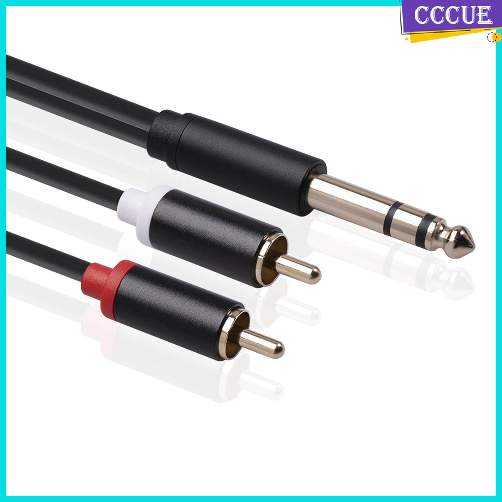 CCCUE Audio Metal 3.5mm Stereo Jack to 2 RCA Phone Cable 6.35mm to 2RCA ...