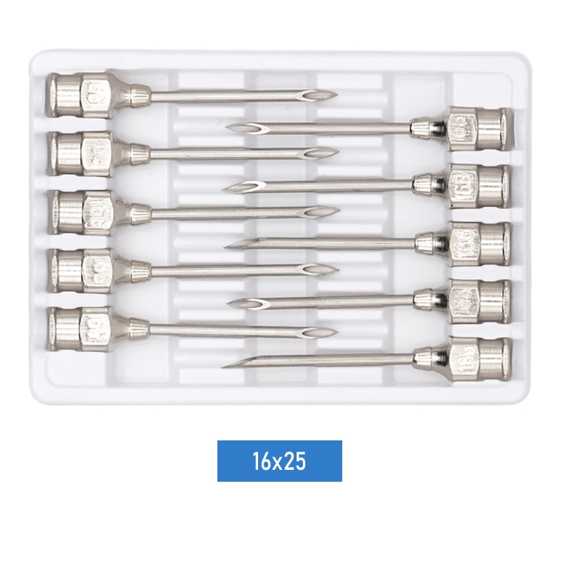 SharpVet 10 Pcs Stainless Steel Veterinary Needle Syringe Needle ...