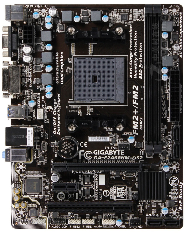 Gigabyte F2A68hm-ds2 A68 desktop office game computer motherboard FM2 ...