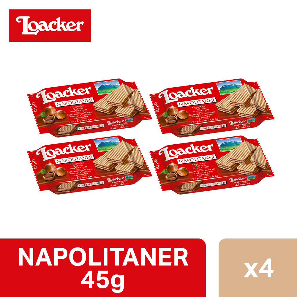 Loacker Napolitaner Wafer 45g Pack of 4 | Lazada PH