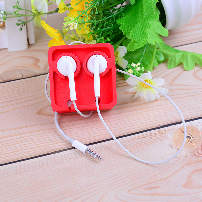 Earphone cable winder silicone tidy headphone line cord holder wire ...