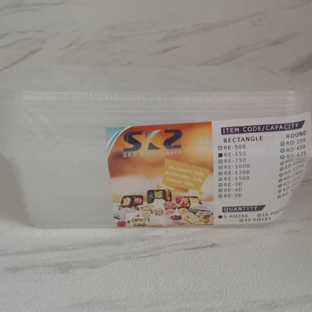 Rectangle Microwavable Container 5pcs per pack epidemic Crisper Home ...