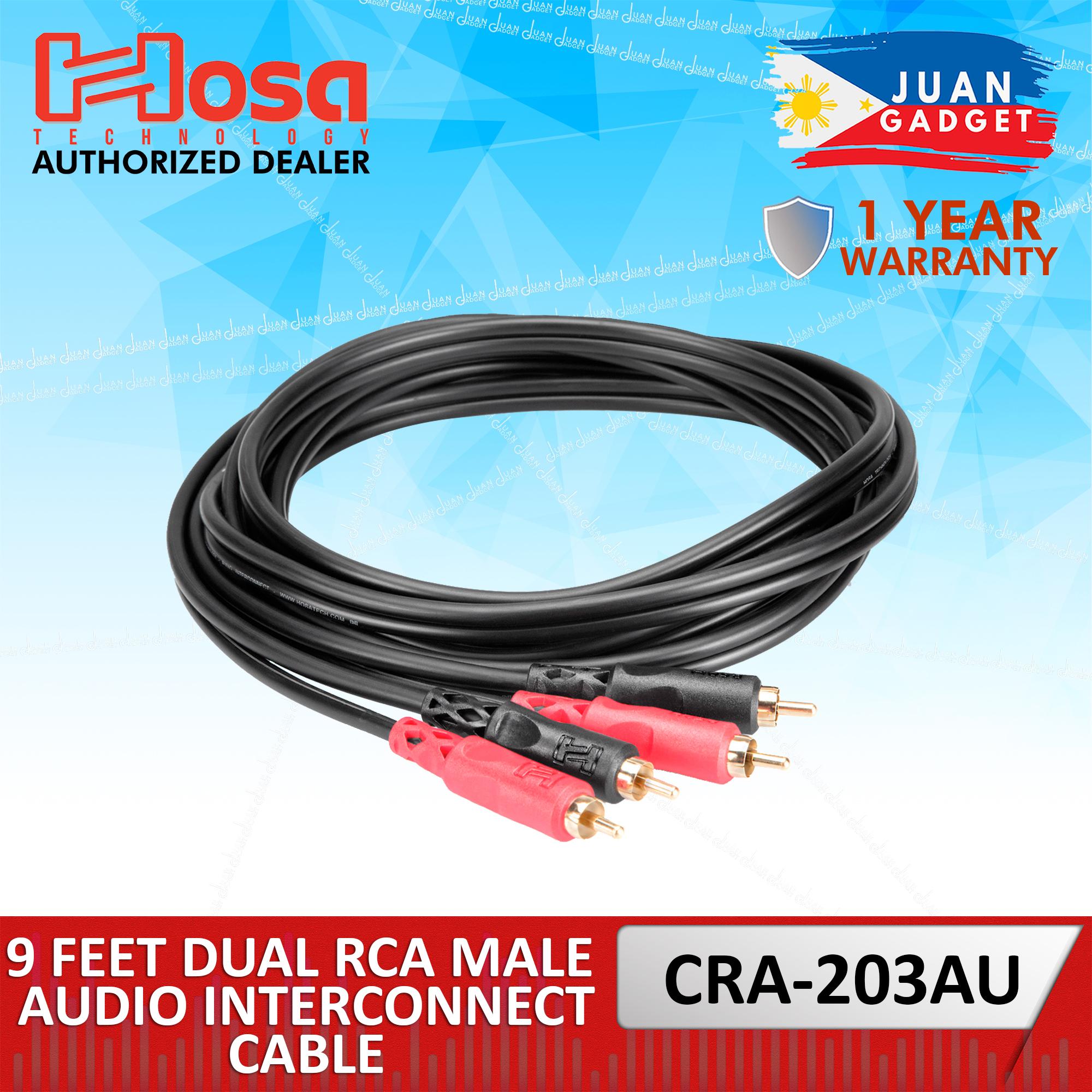 Hosa Technology 2 CRA-203AU RCA Male to 2 RCA Male Dual Cable (Gold ...