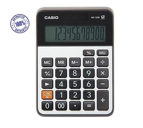 Casio Calculator MX-120B Calculators Heavy Duty MX120B MX 120 B 12 Digits 12 Digit - 1 Unit With ...