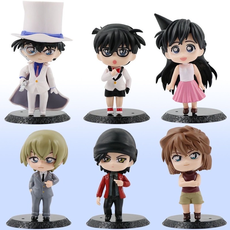 6pcs/set Detective conan and ran mouri ragnarok online chibi mini big ...