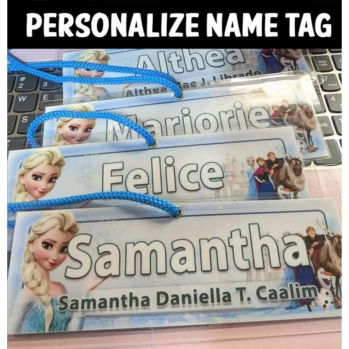 BACK TO SCHOOL PERSONALIZED Laminated Name Tag, school tags, name tag ...