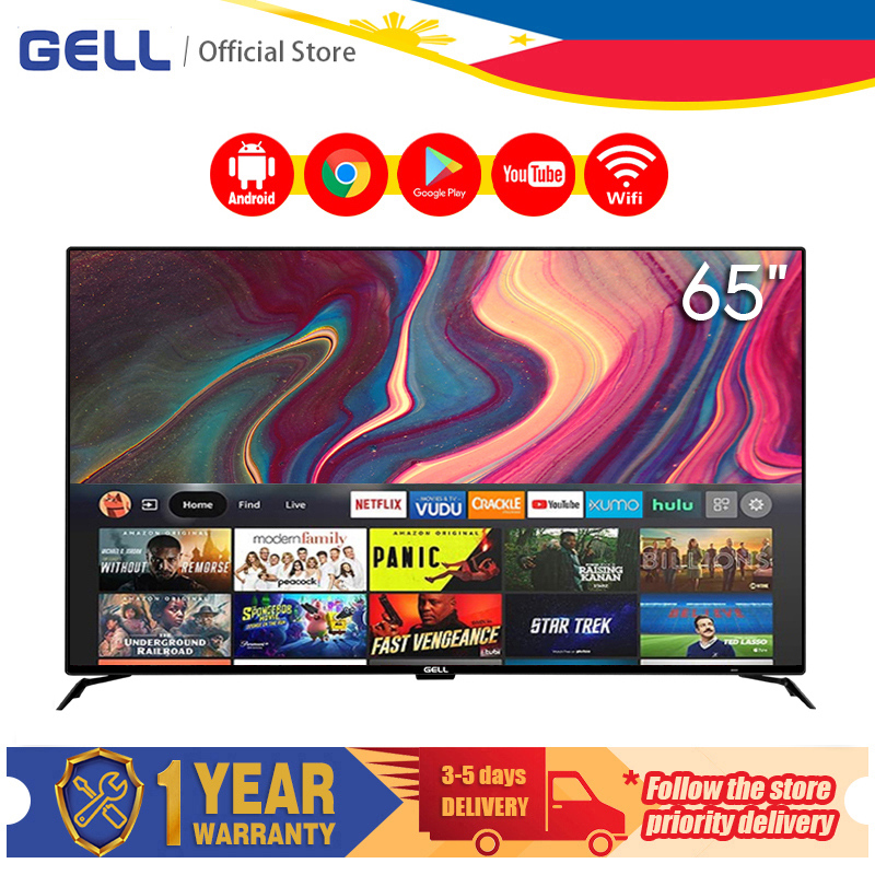 GELL 50inch/60inch/65inch smart led tv Android system Netflix & Youtube ...
