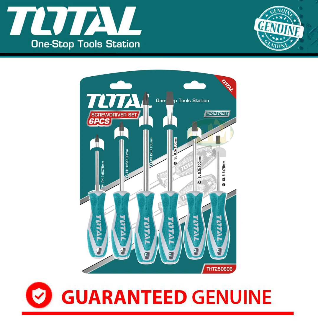 Total THT250606 6pcs Screwdriver Set •khm megatools• | Lazada PH